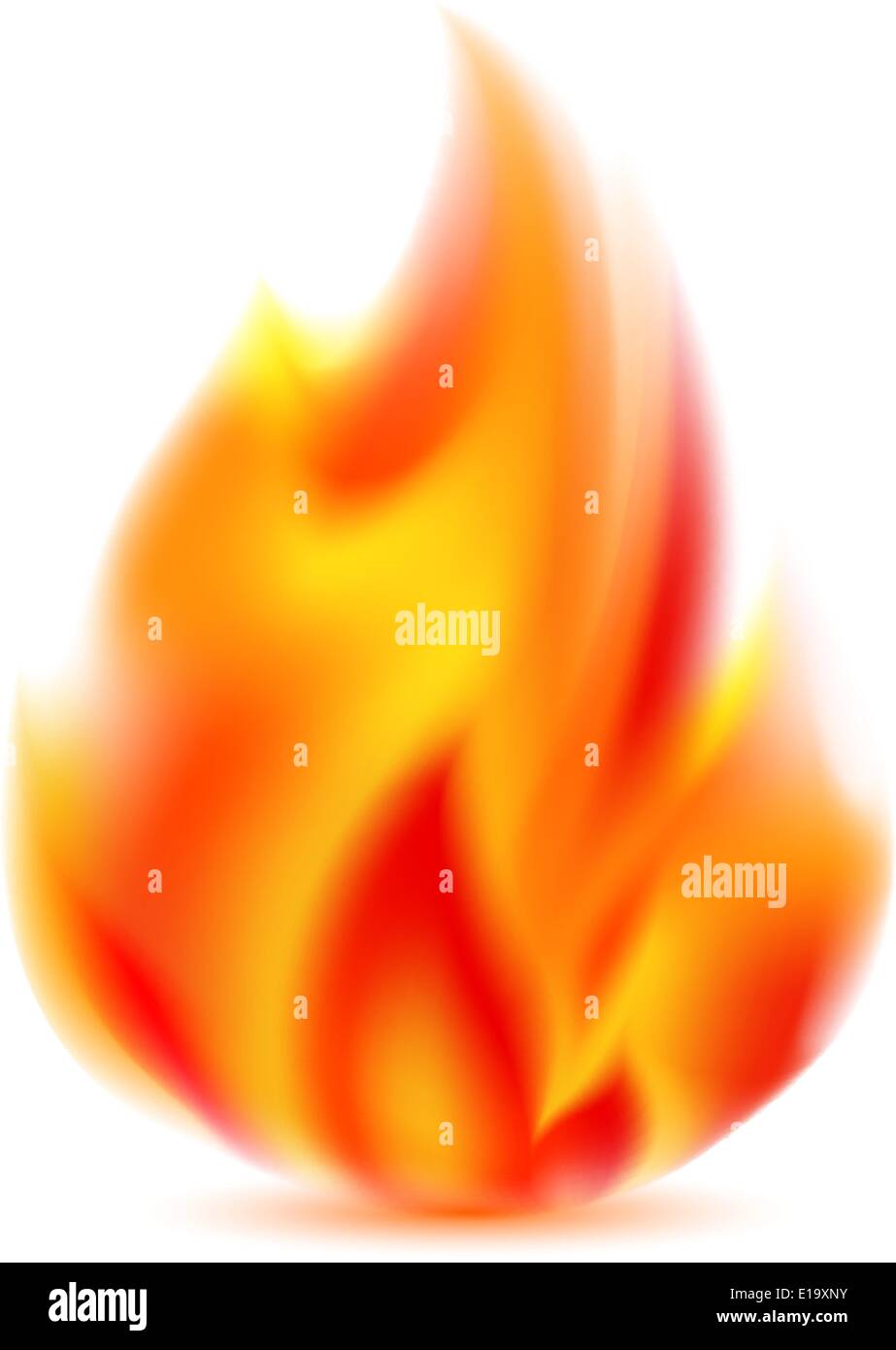 Fire, bright flame on light background. Vector illustration 10eps Stock ...