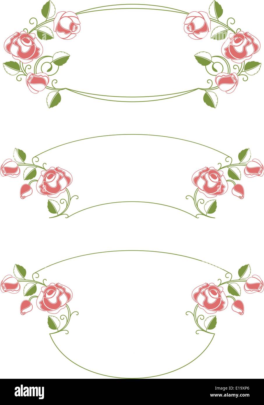 Floral frames and vignette, design element Stock Vector Image & Art - Alamy