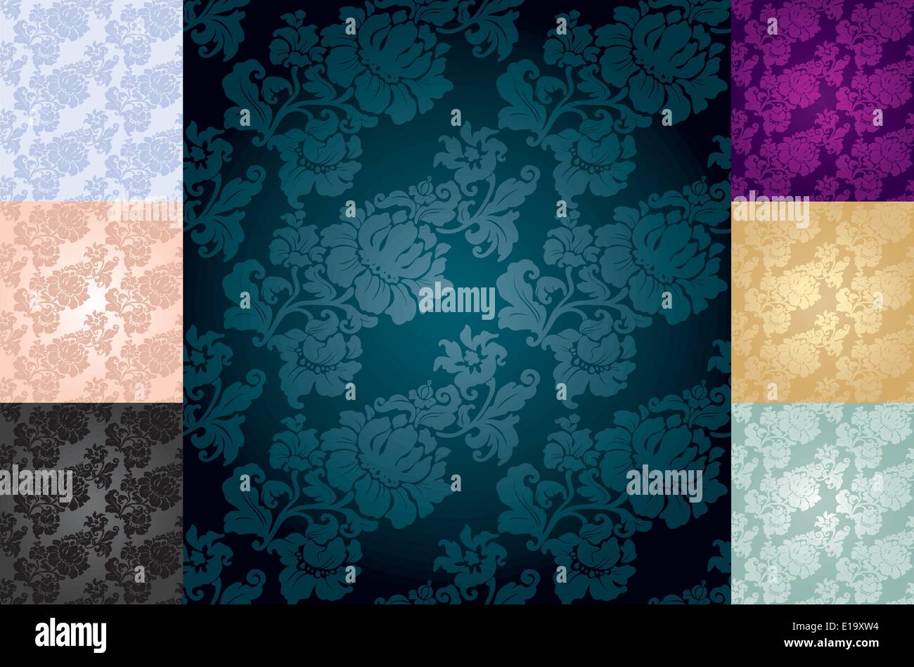 Seamless wallpaper background pattern Stock Vector Image & Art - Alamy