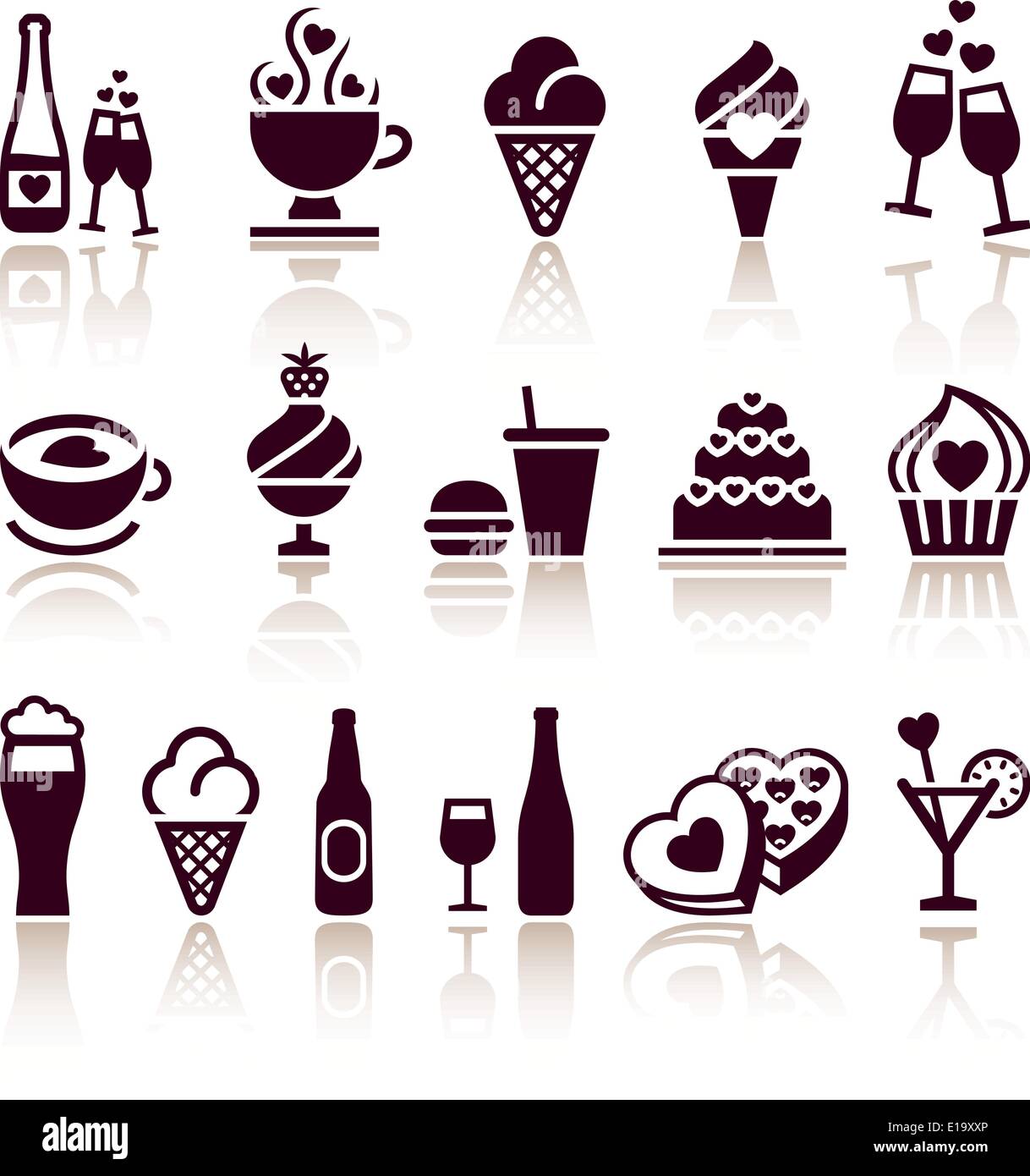 Set food icons, vector illustration Stock Vector Image & Art - Alamy
