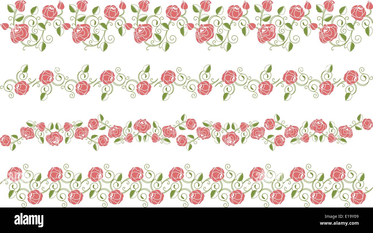 Rose borders Stock Vector Images - Alamy