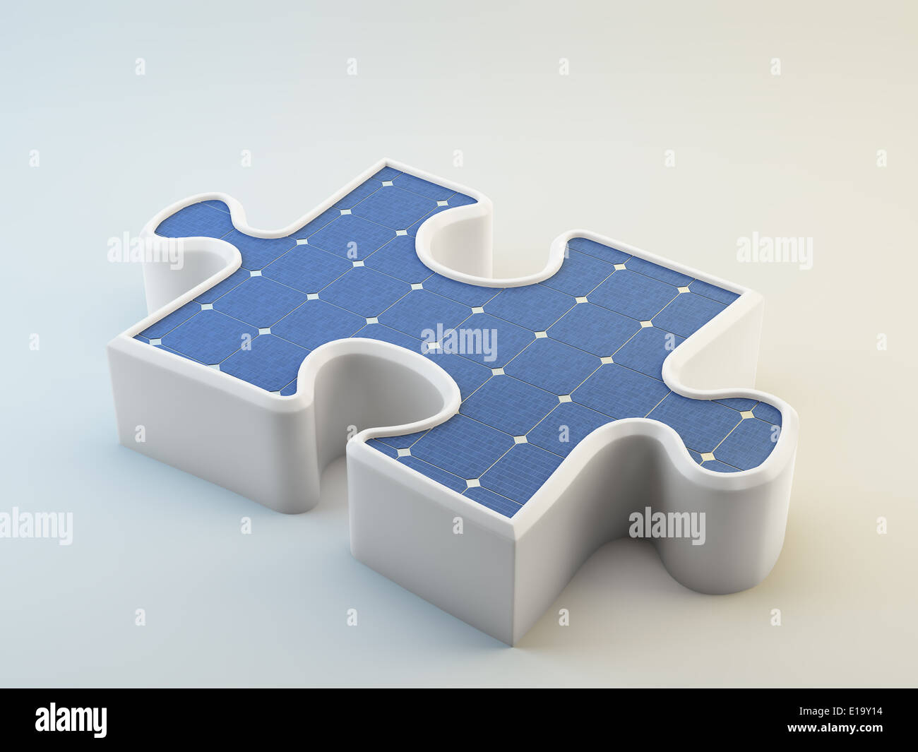 Photovoltaics panel shaped like a puzzle piece - eco friendly solution ...