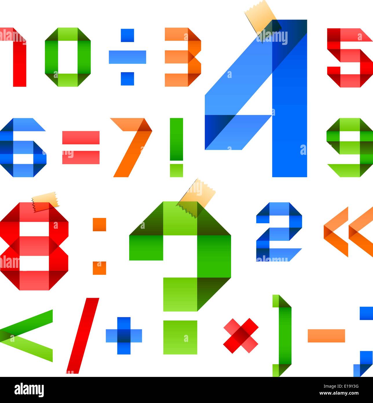 Arabic numerals vector vectors hi-res stock photography and images - Alamy