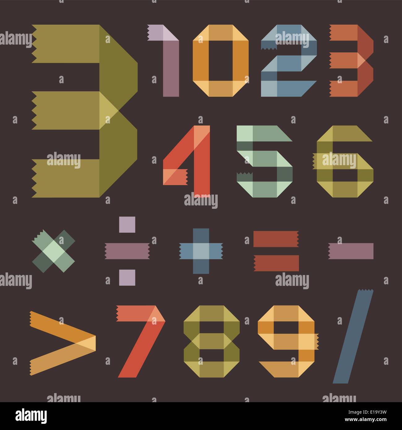 Arabic numerals vector vectors Stock Vector Images - Alamy