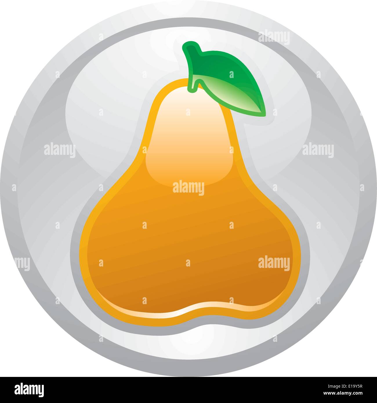 Gray button Pear, vector, design element Stock Vector Image & Art - Alamy