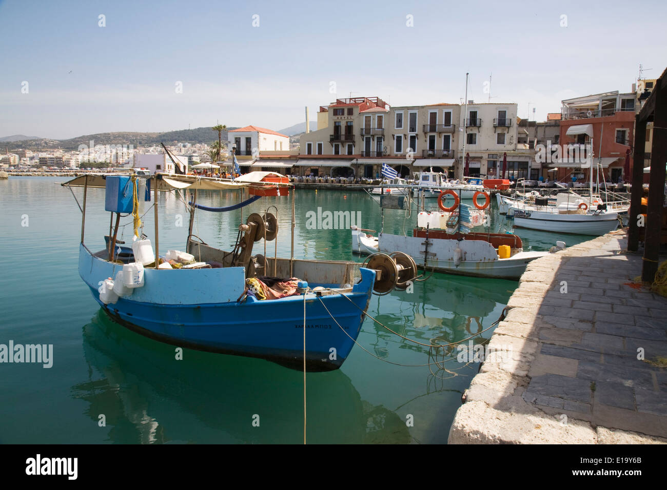 Crete harbour boat hi-res stock photography and images - Alamy
