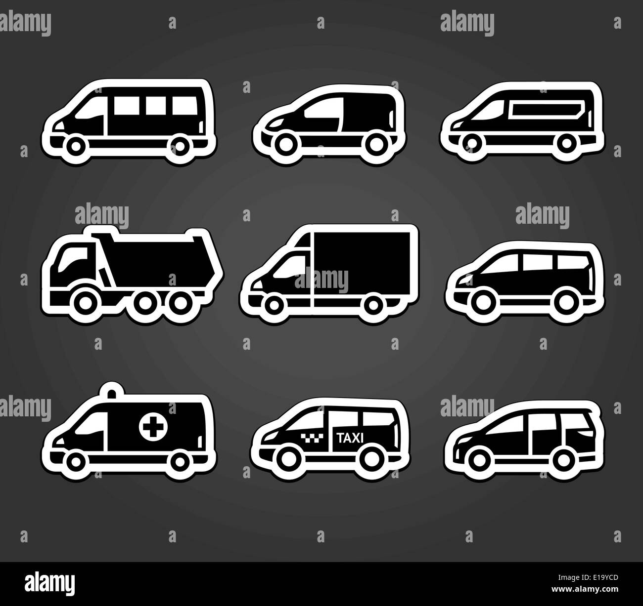 Set of sticky stickers, transport signs, vector illustration Stock ...