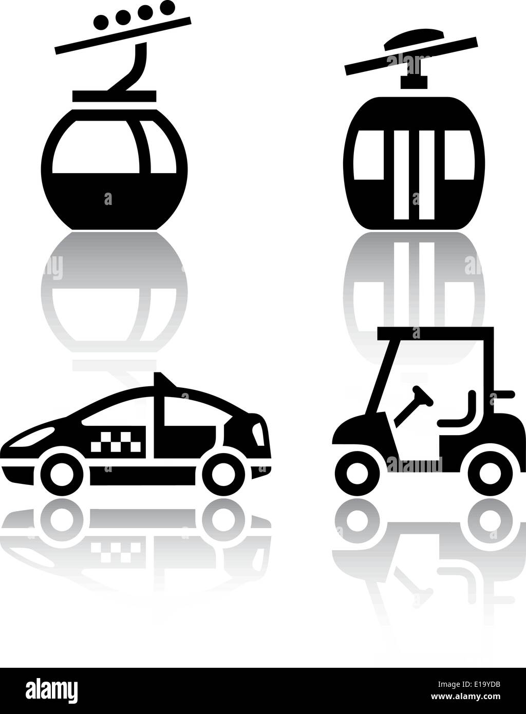 Ski lift transport icon Cut Out Stock Images & Pictures - Alamy