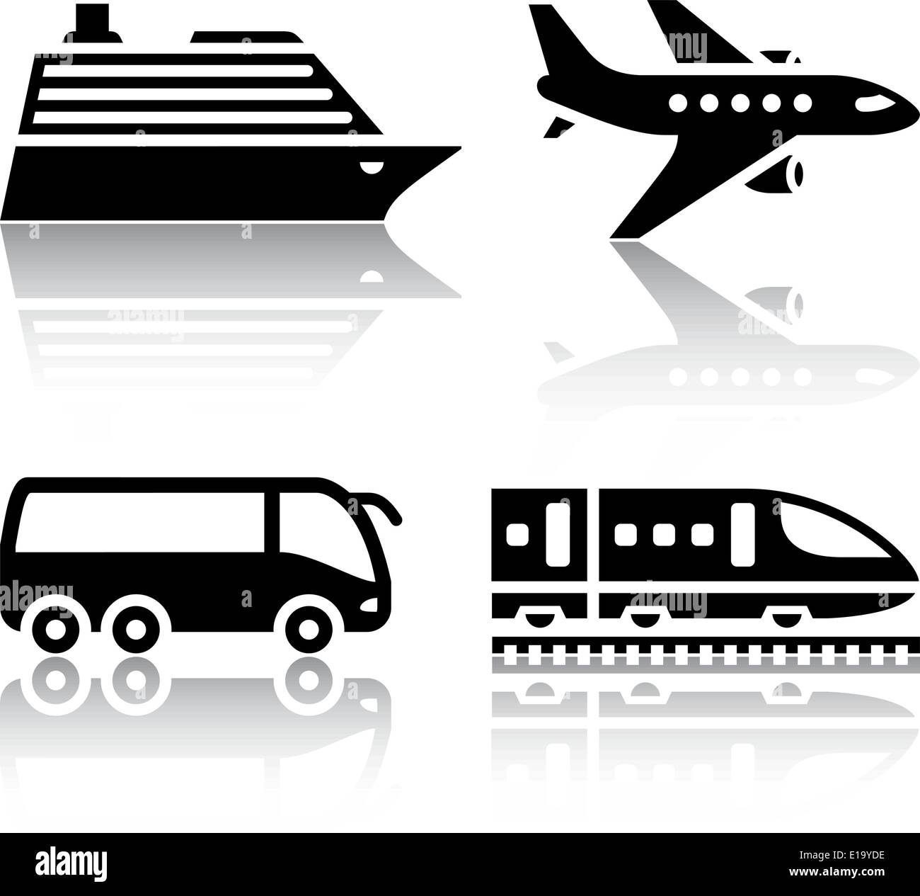 Set of transport icons - tourist transport Stock Vector Image & Art - Alamy