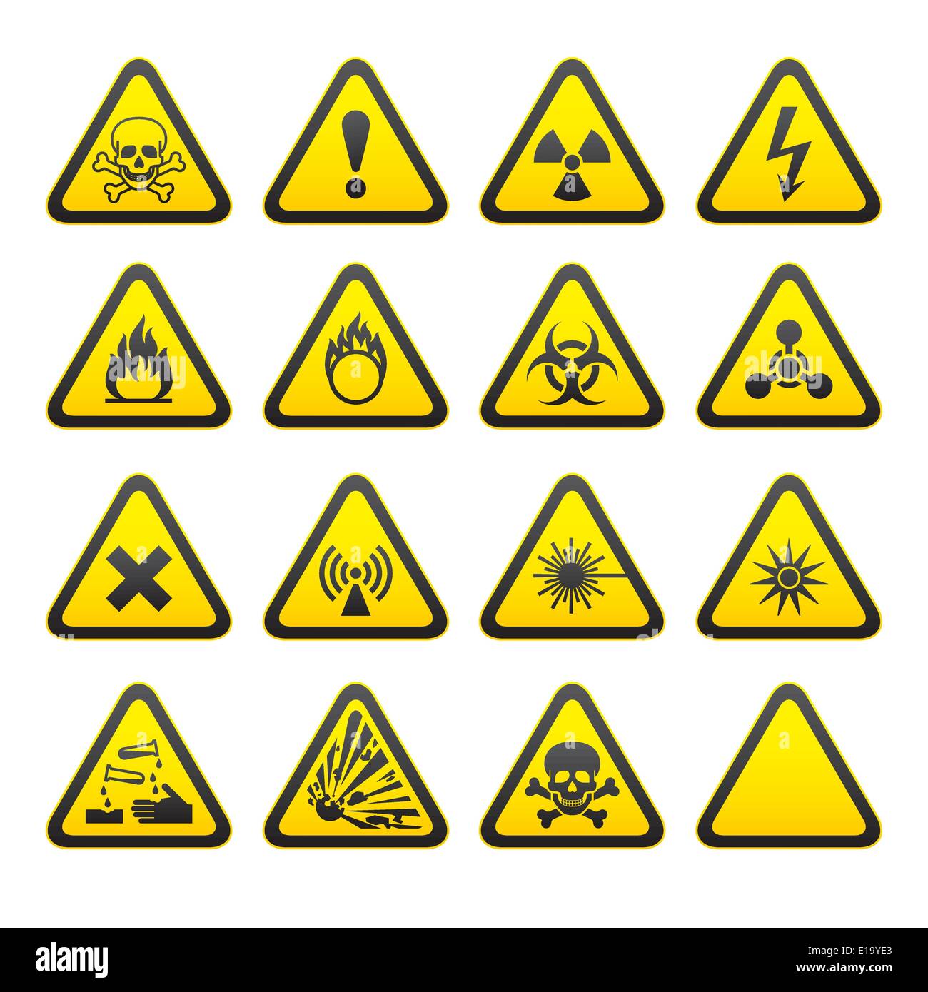 Electricity warning signs Stock Vector Images - Alamy