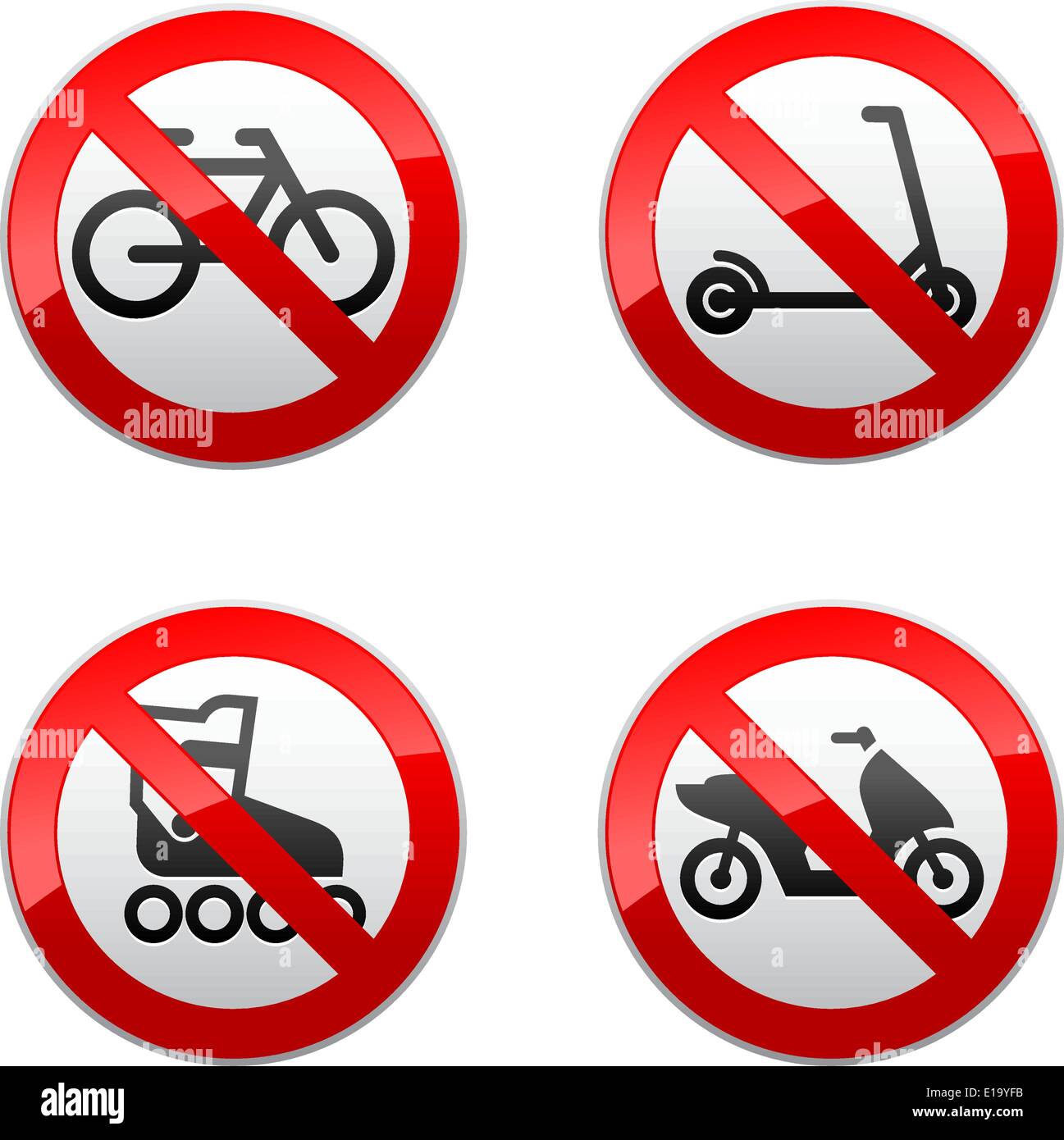 Set prohibited signs - active sports Stock Vector Image & Art - Alamy