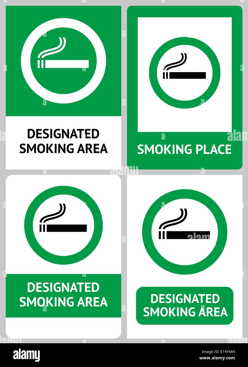 Smoking place Stock Vector Images - Alamy