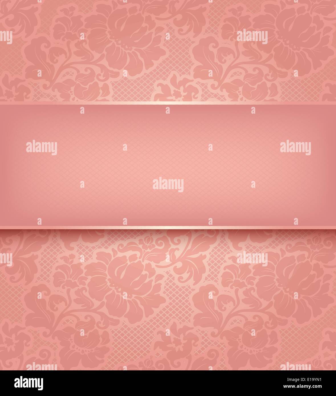 Lace background, ornamental pink flowers wallpaper. Vector eps 10 Stock ...