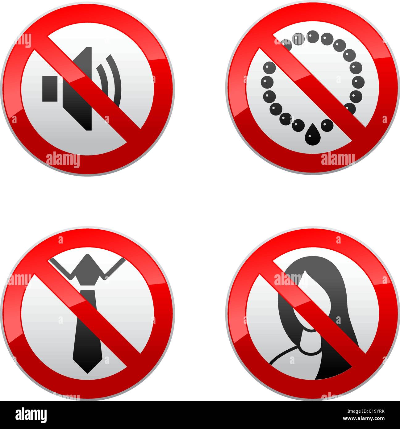 Set prohibited signs - office Stock Vector Image & Art - Alamy