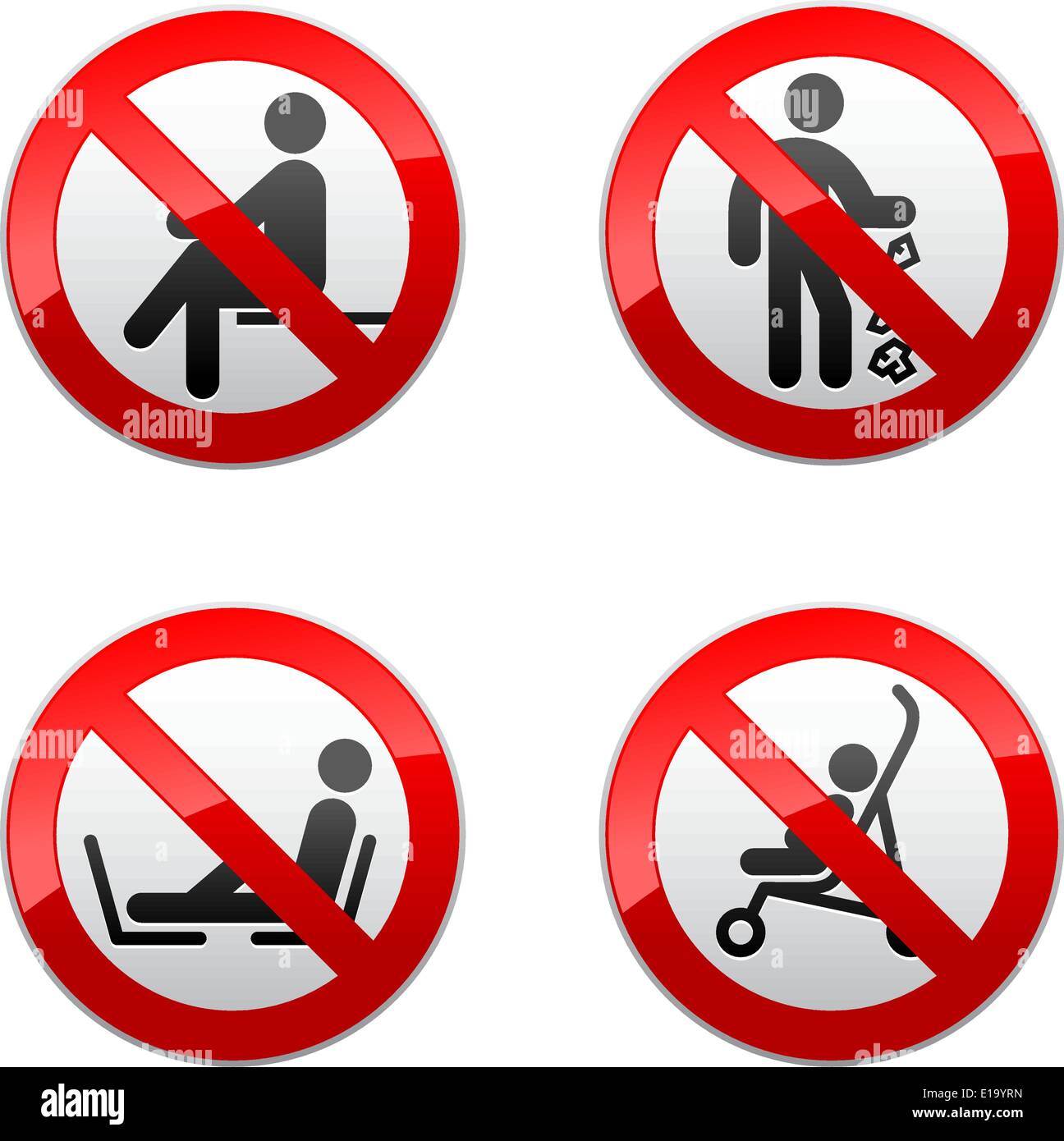 Warning signs for people Stock Vector Images - Alamy