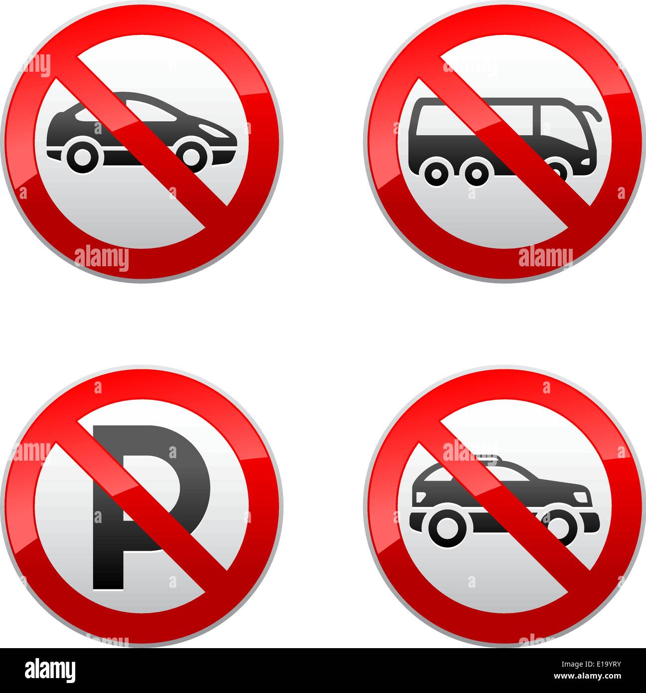 Set prohibited signs - transport Stock Vector Image & Art - Alamy