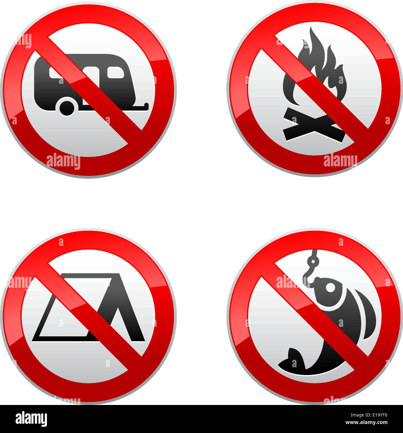 Set prohibited signs - turism Stock Vector Image & Art - Alamy