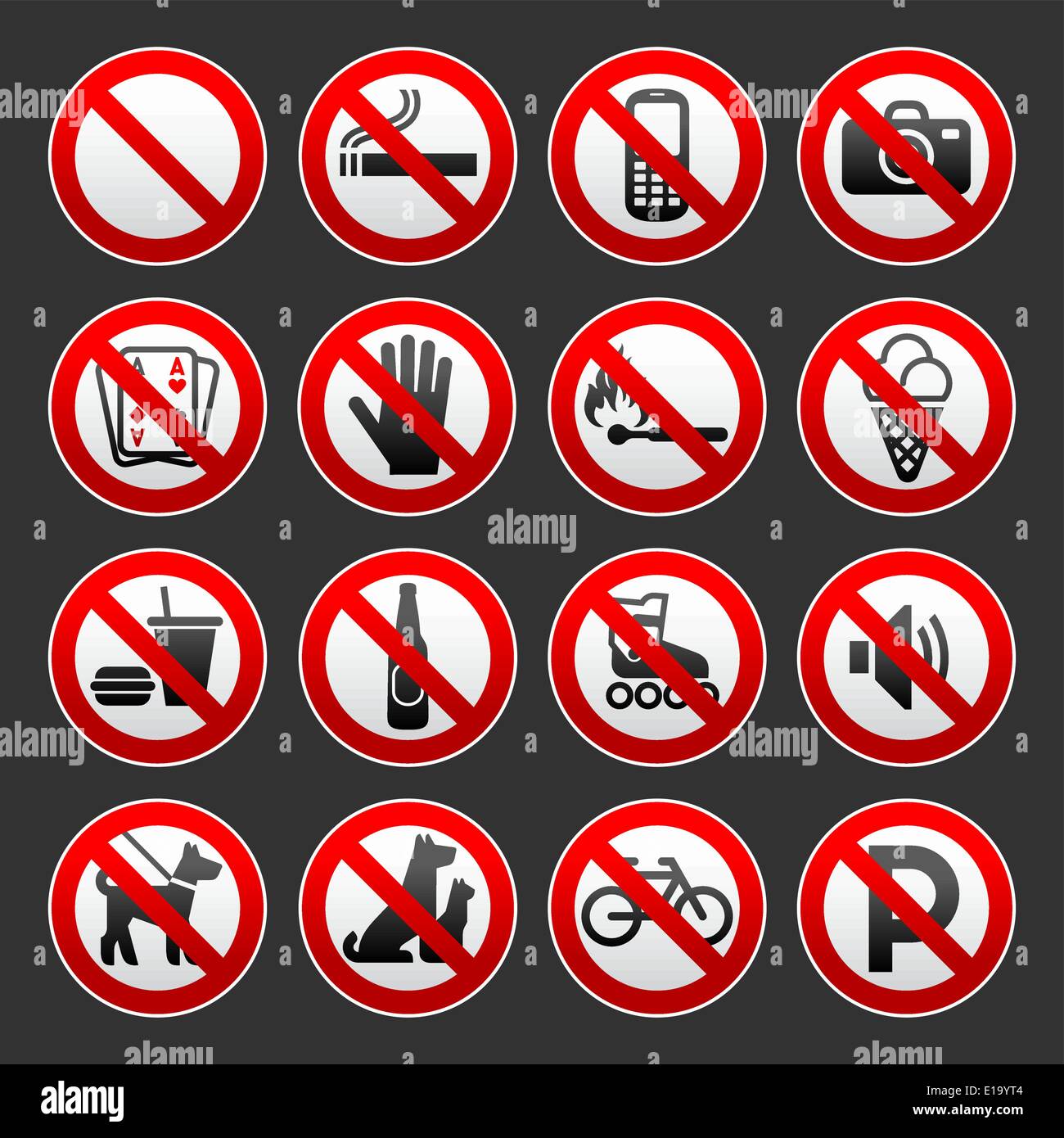 Set fire signs on Stock Vector Images - Alamy