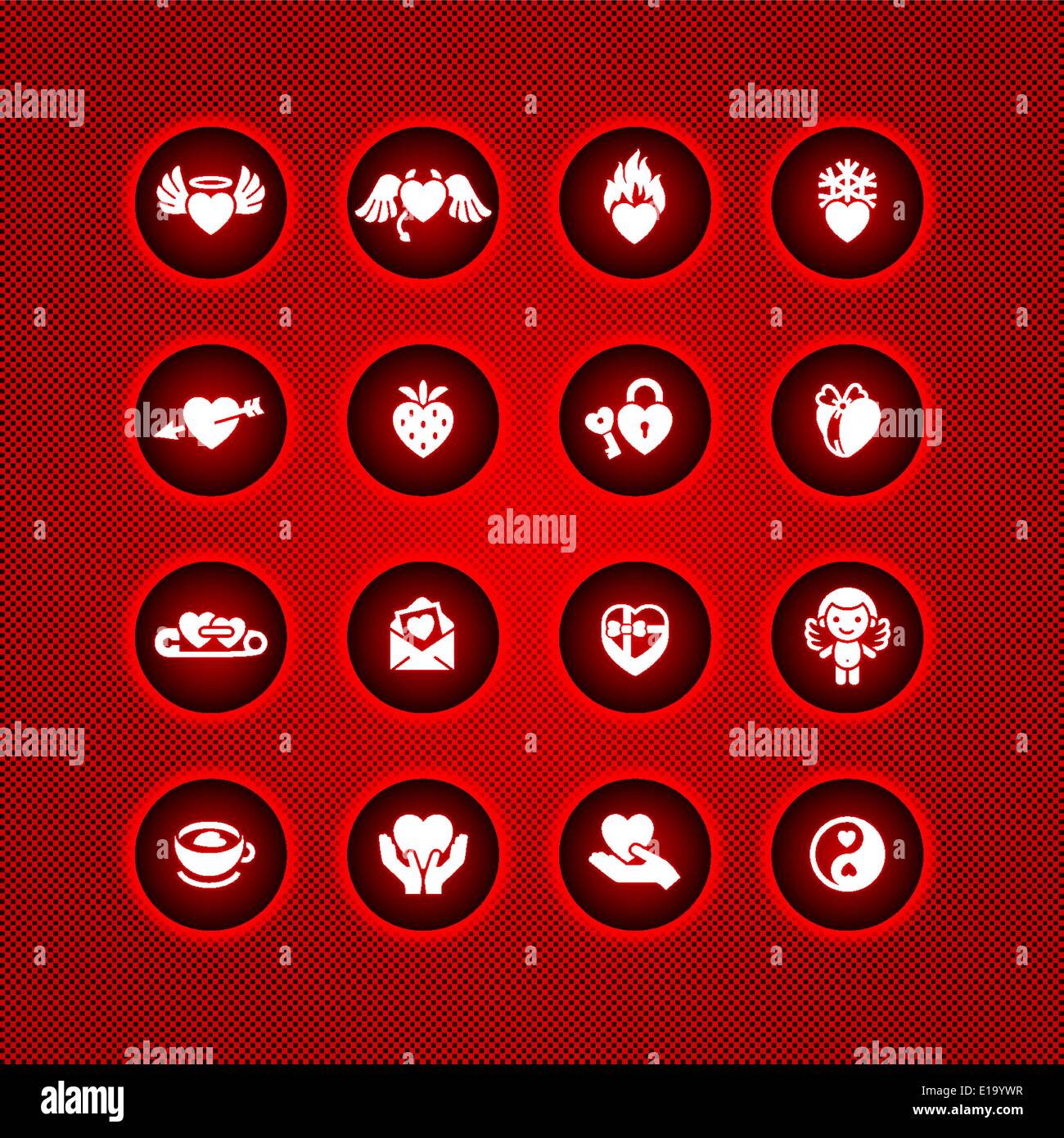 Set valentine's day icons, vector symbols, 10eps Stock Vector Image ...