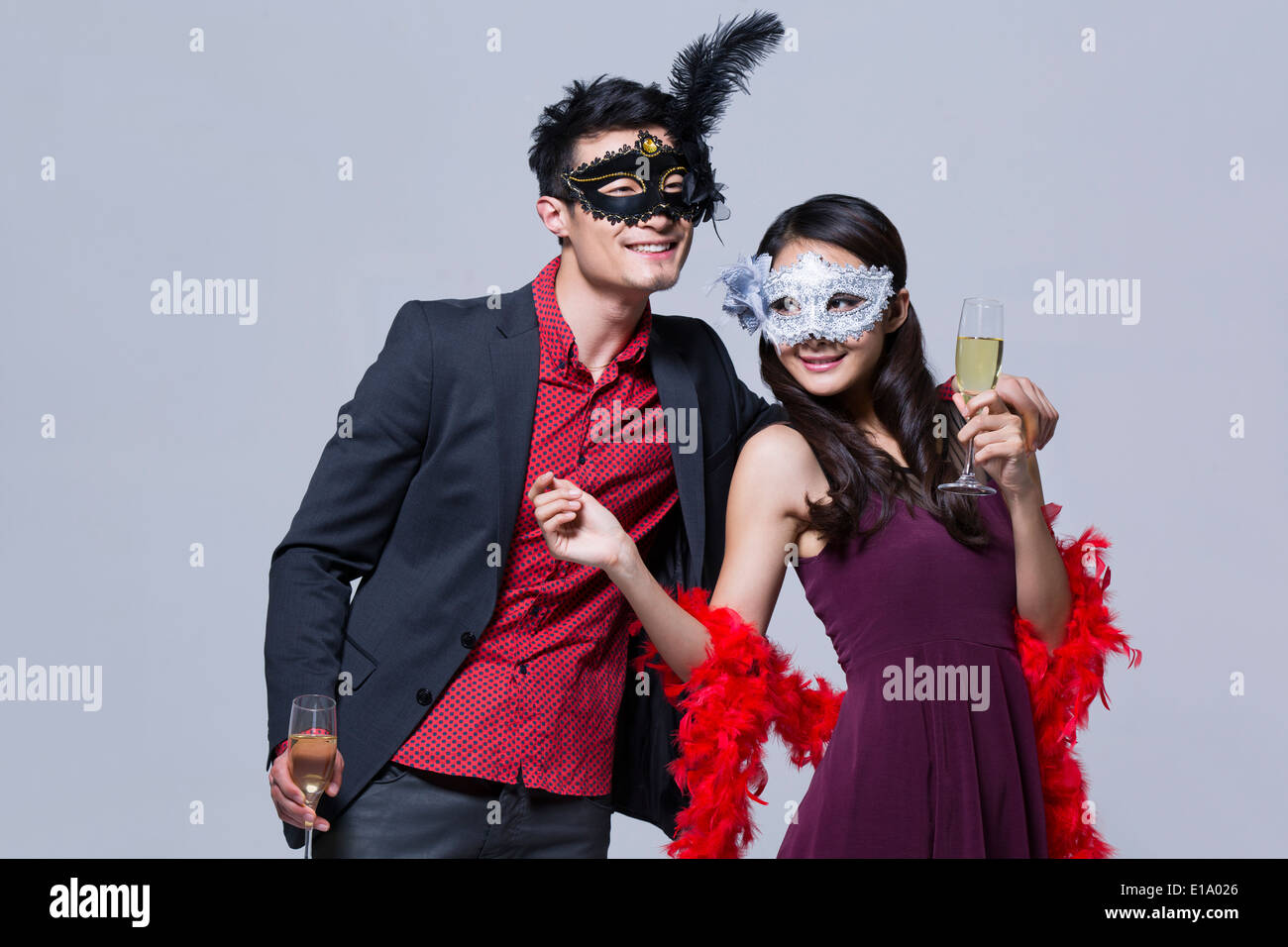 Young adults enjoying champagne party hi-res stock photography and ...