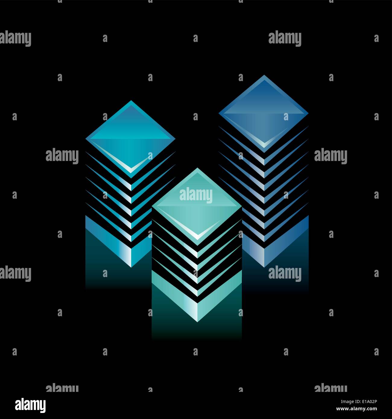 Sign Building on a black background, vector Stock Vector Image & Art ...