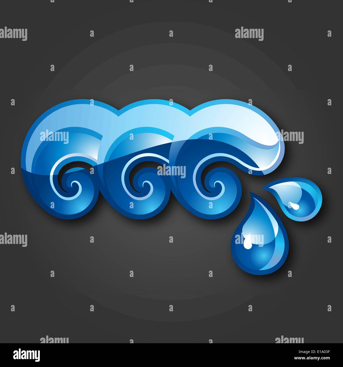 Sign three Waves icons-gray background Stock Vector Image & Art - Alamy