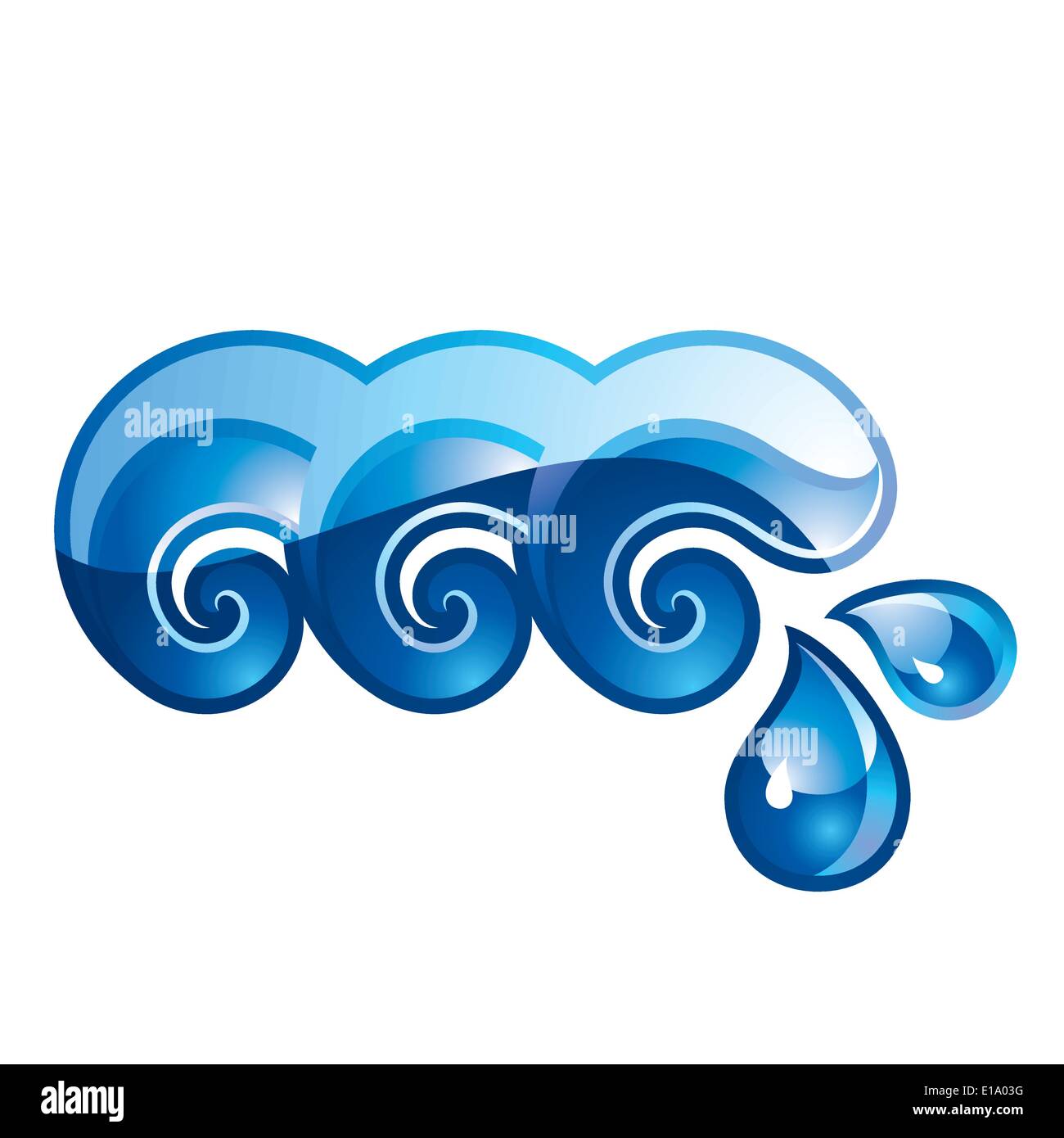 Sign three Waves Stock Vector Image & Art - Alamy