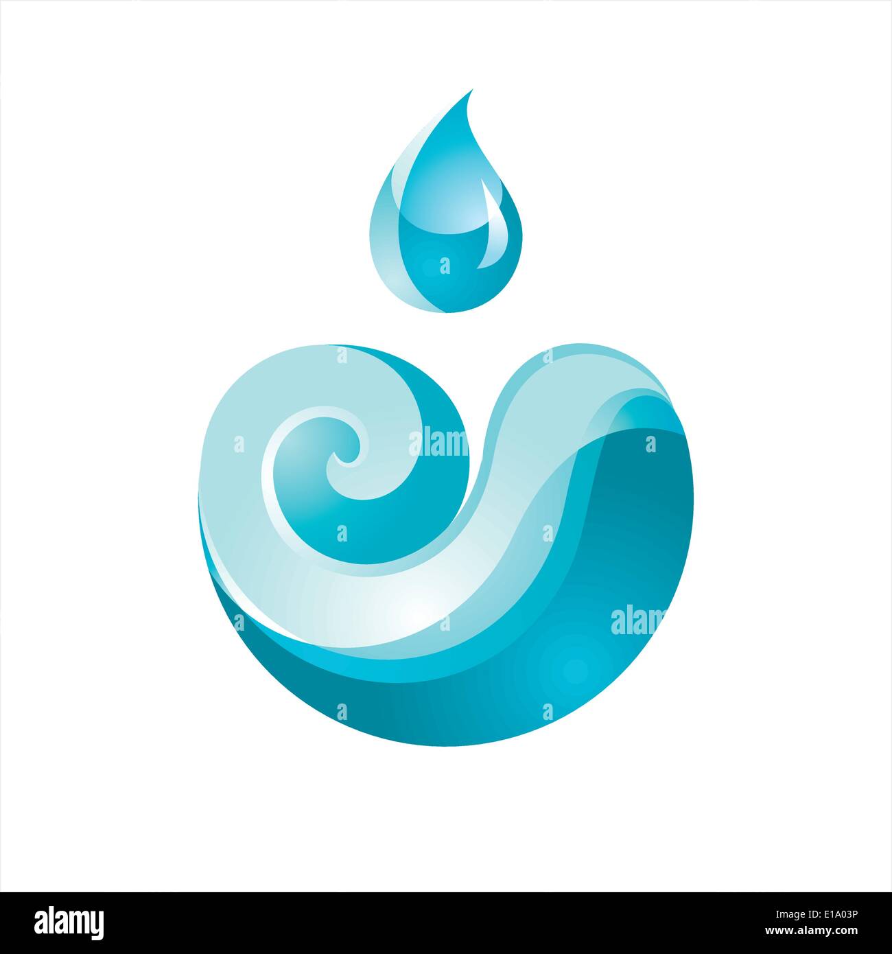 Sign Wave with a Drop blue Stock Vector Image & Art - Alamy