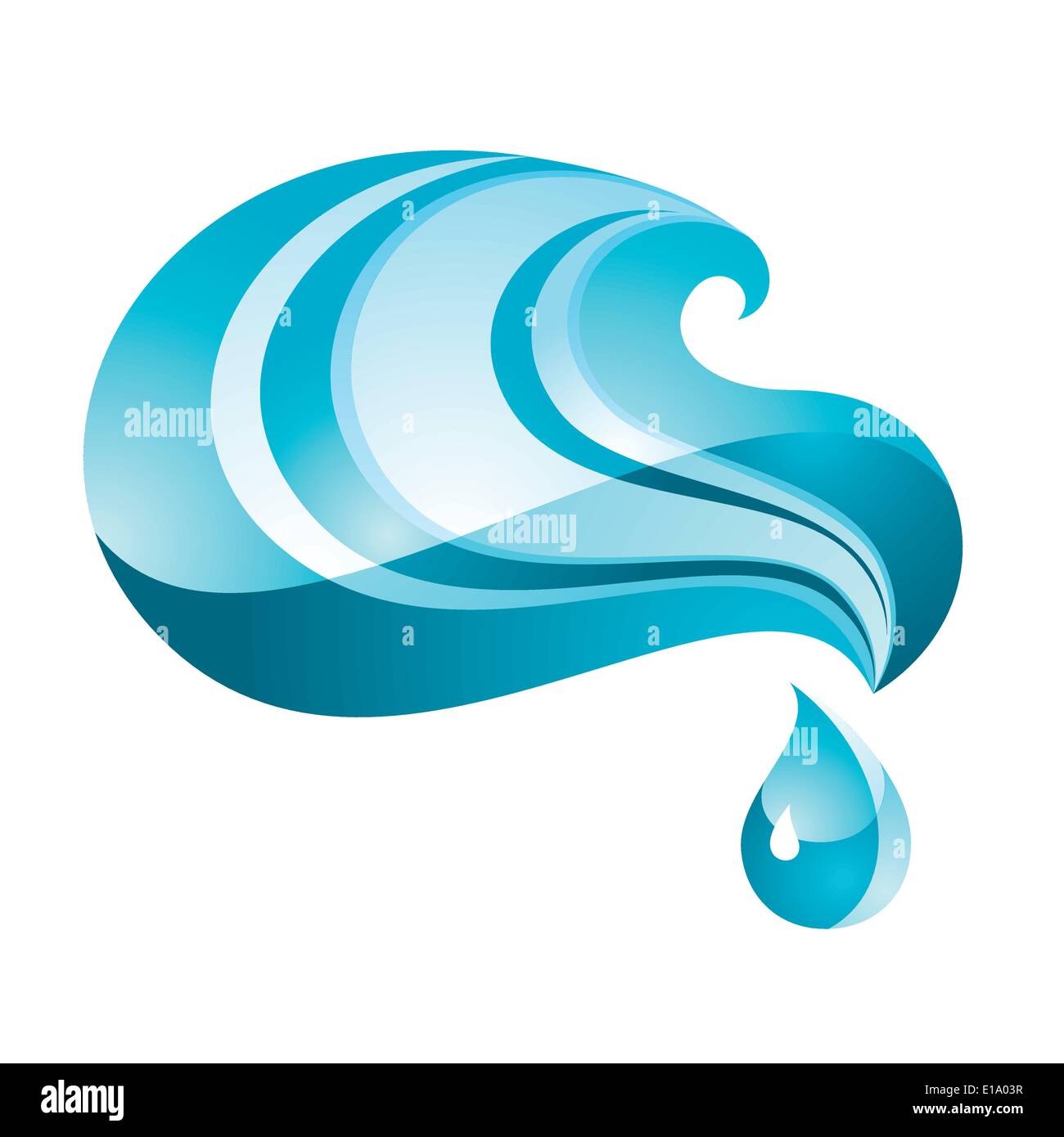 Sign Wave with a Drop Stock Vector Image & Art - Alamy