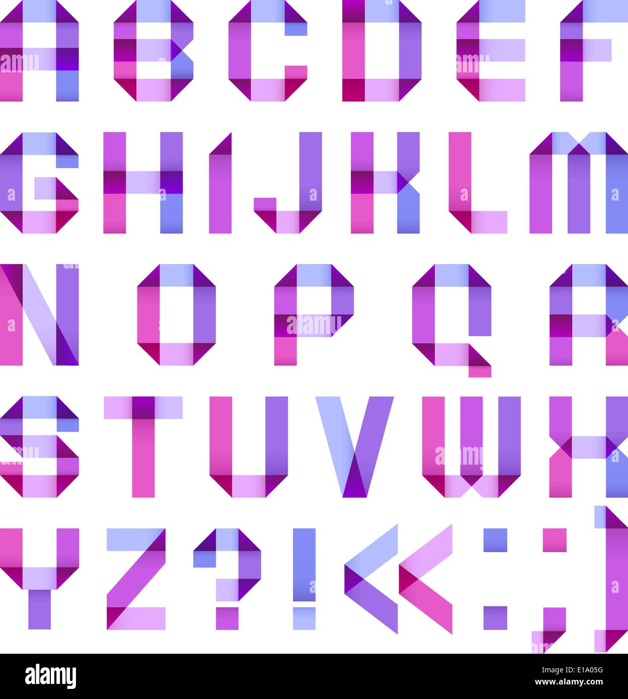 Set paper cut purple Stock Vector Images - Alamy