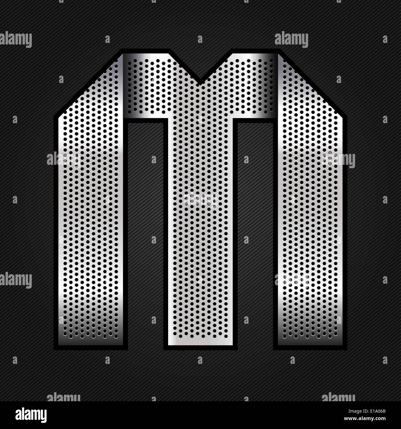 Letter metallic chromium ribbon - M, vector Stock Vector Image & Art ...