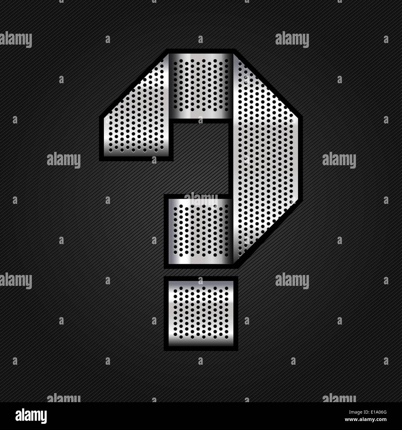 Letter metallic chromium ribbon - Question mark Stock Vector Image ...