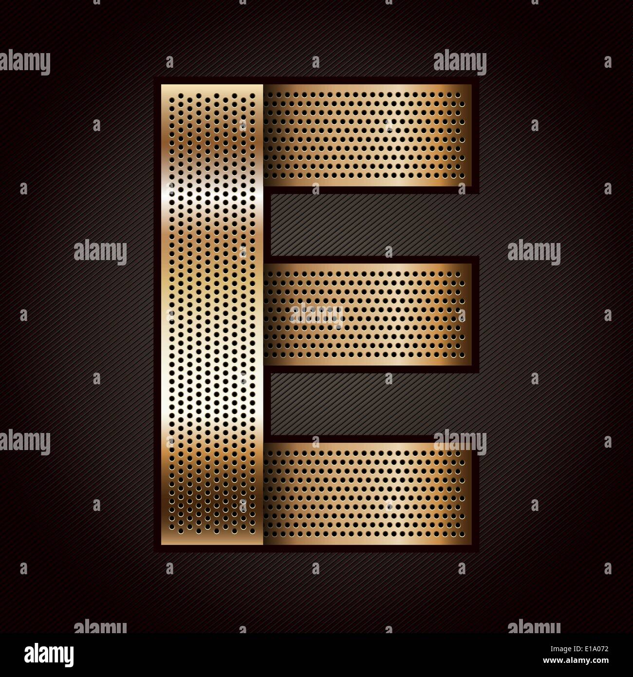 Letter metal gold ribbon - E, vector 10eps Stock Vector Image & Art - Alamy