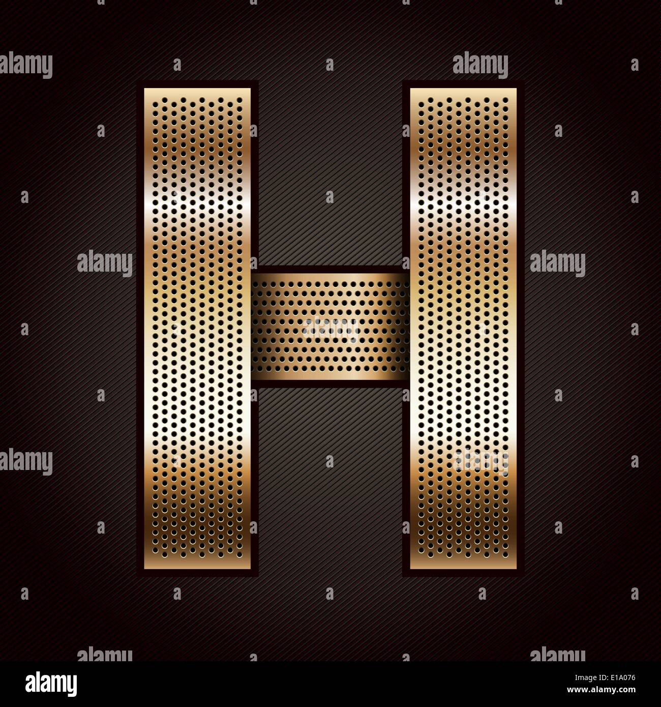 Letter metal gold ribbon - H, vector 10eps Stock Vector Image & Art - Alamy