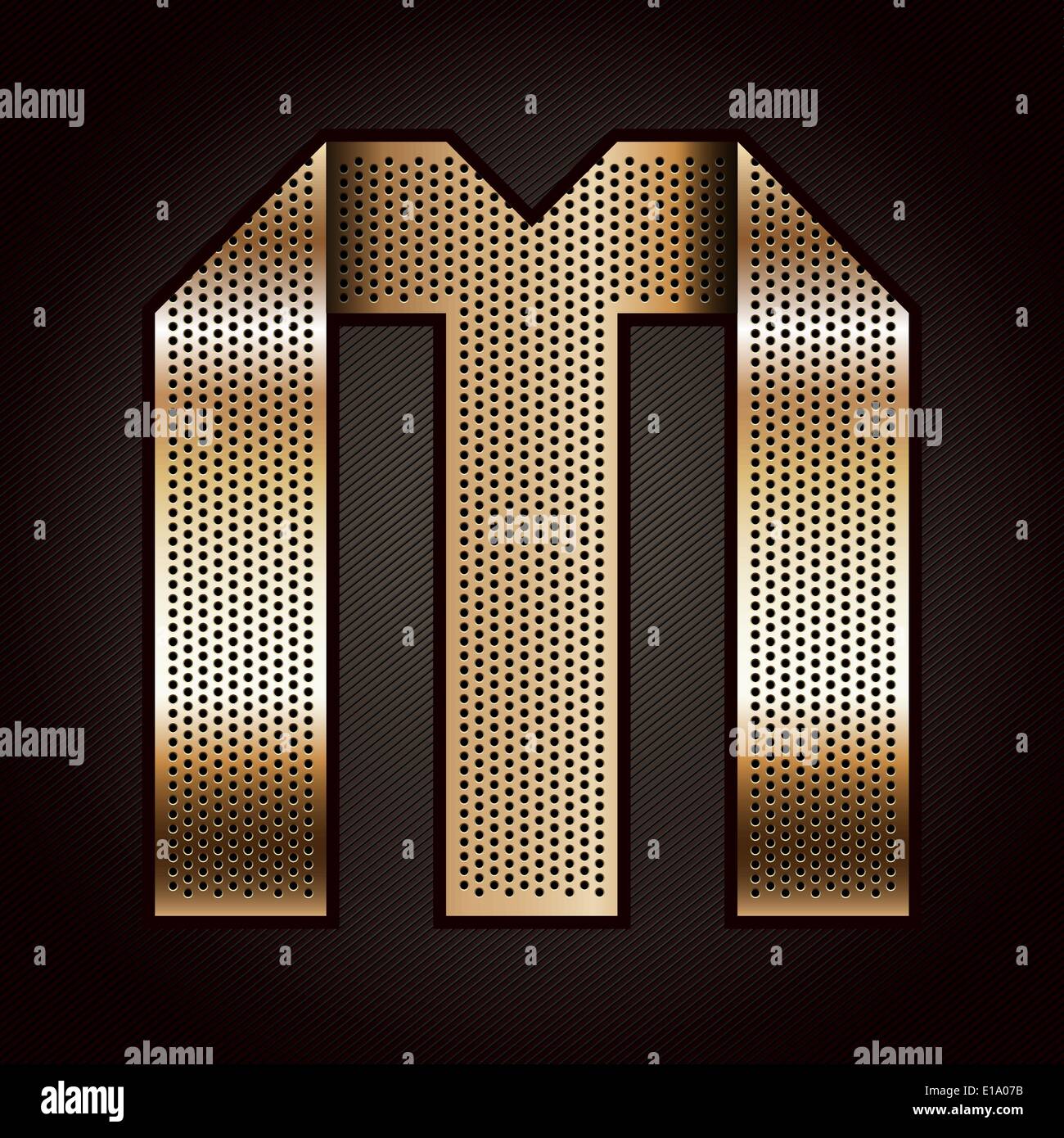 Letter metal gold ribbon - M, vector 10eps Stock Vector Image & Art - Alamy