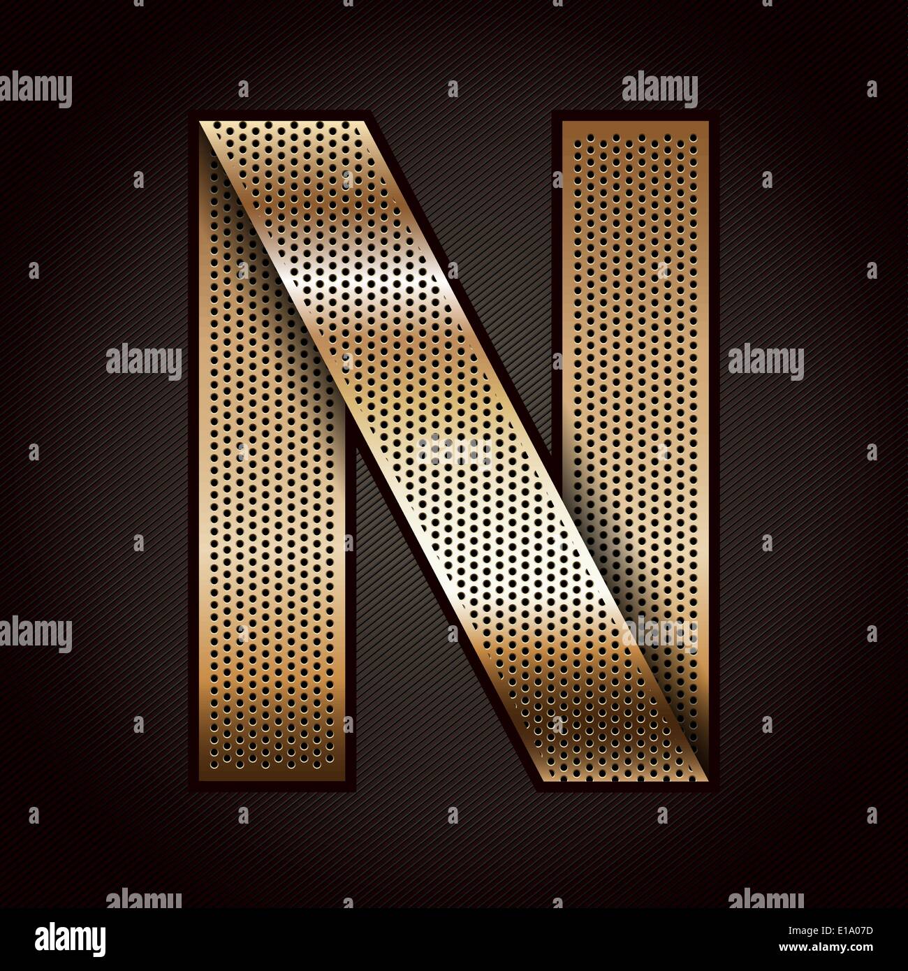 Letter metal gold ribbon - N, vector 10eps Stock Vector Image & Art - Alamy