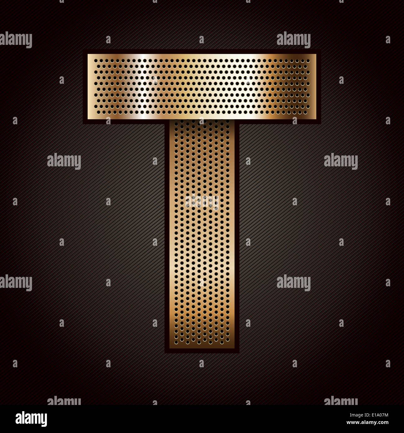 Gold metal t Stock Vector Images - Alamy