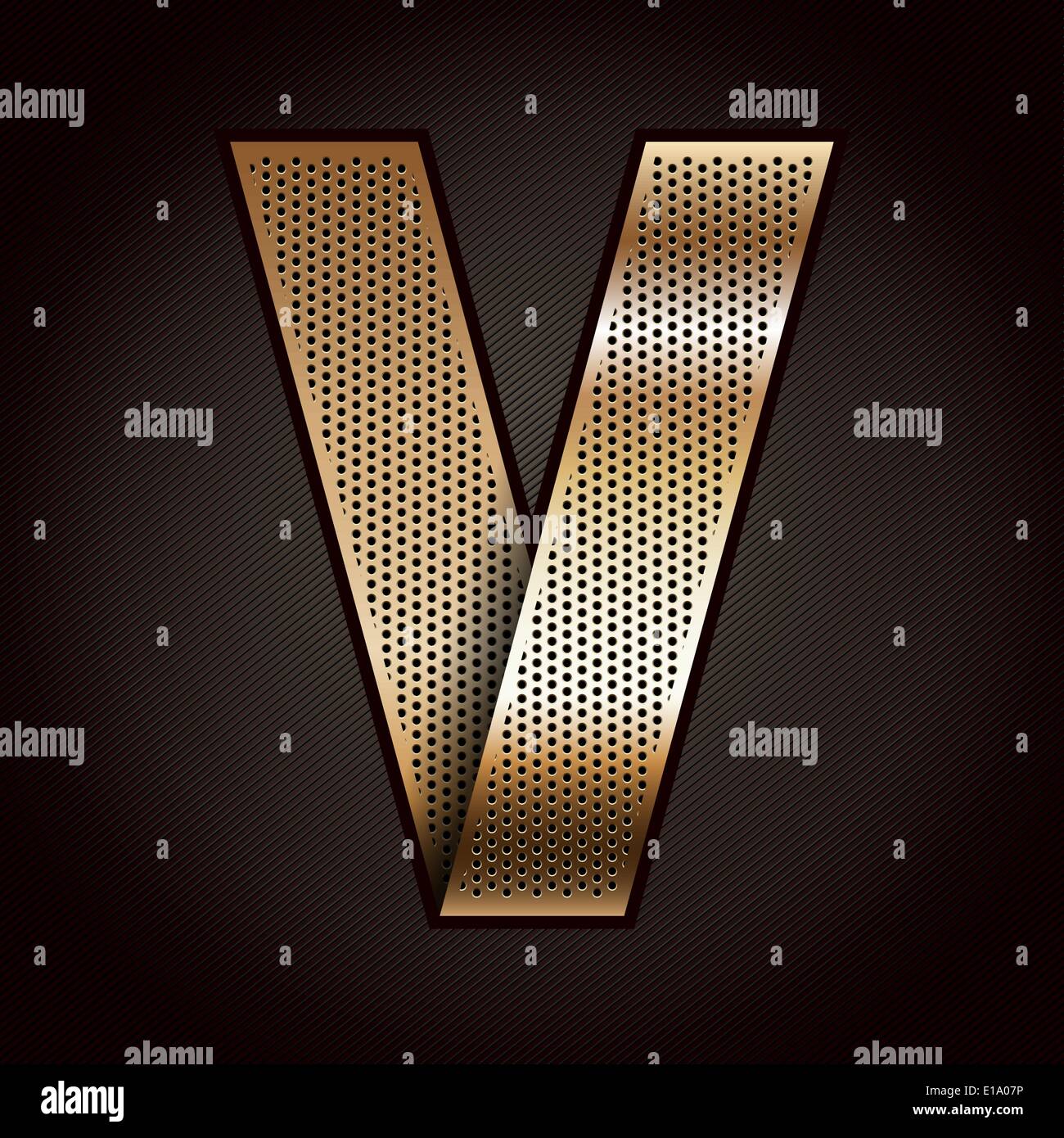 Letter metal gold ribbon - V, vector 10eps Stock Vector Image & Art - Alamy