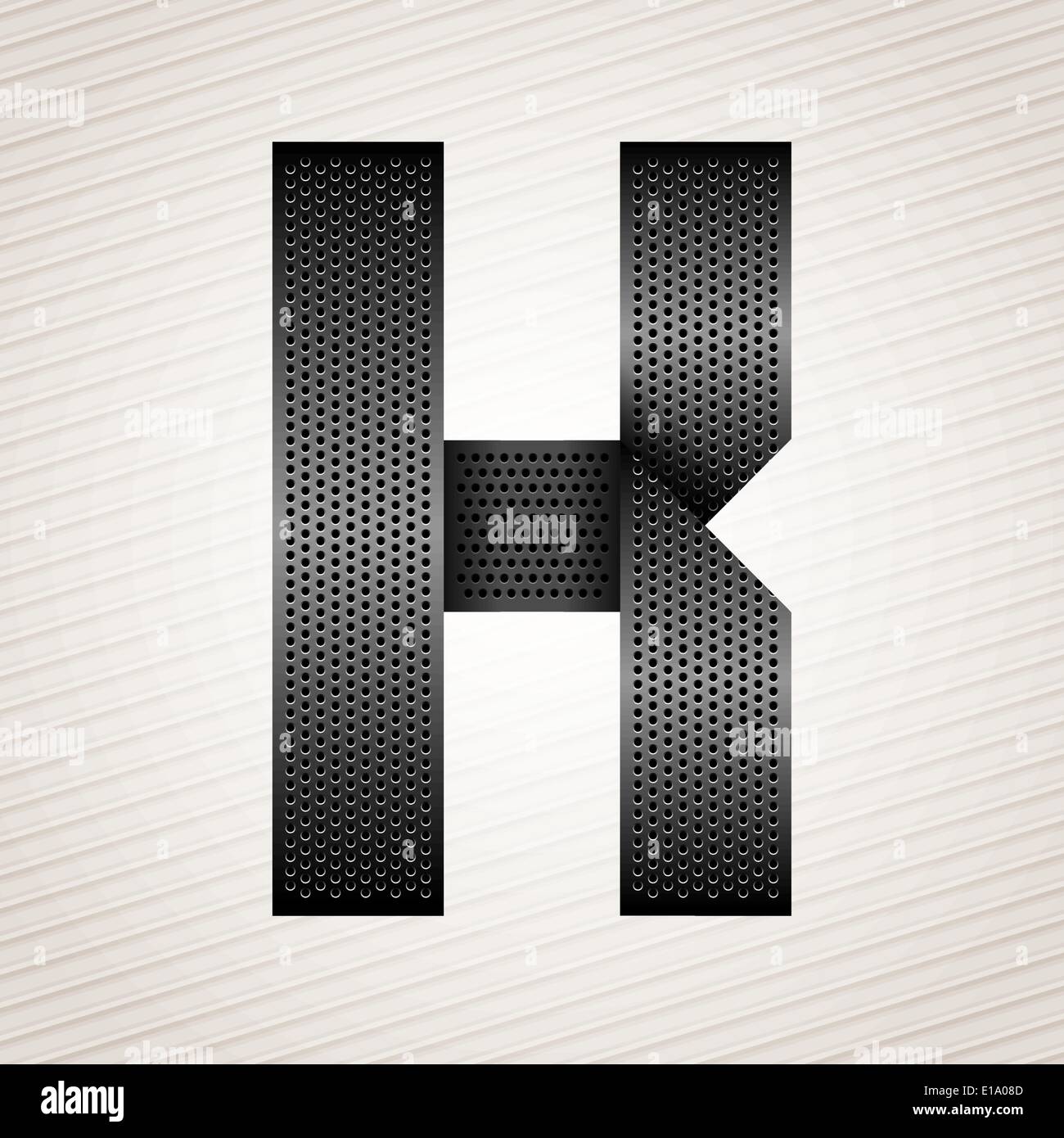 Font from folded metallic ribbon - Latin letter K. Vector 10eps Stock ...