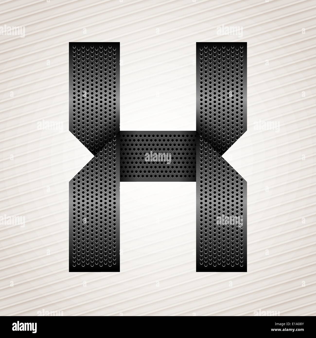 Font from folded metallic ribbon - Latin letter X. Vector 10eps Stock ...