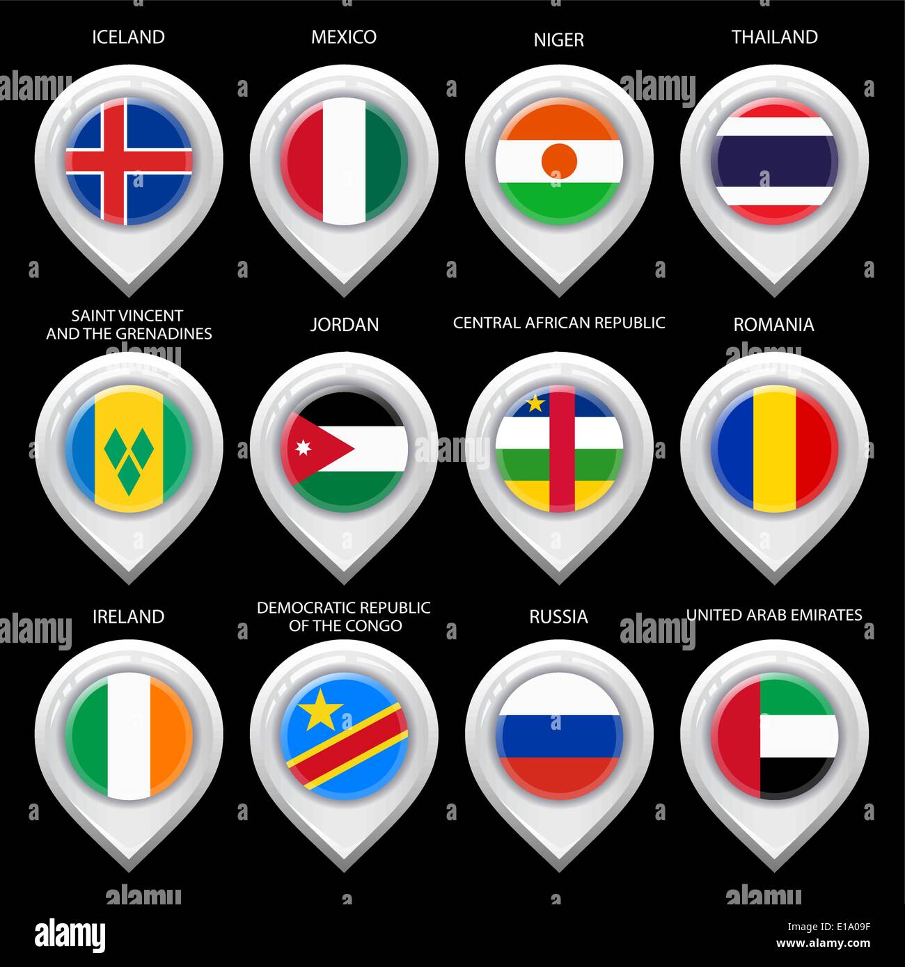 Flag world mapping icon 3d hi-res stock photography and images - Alamy