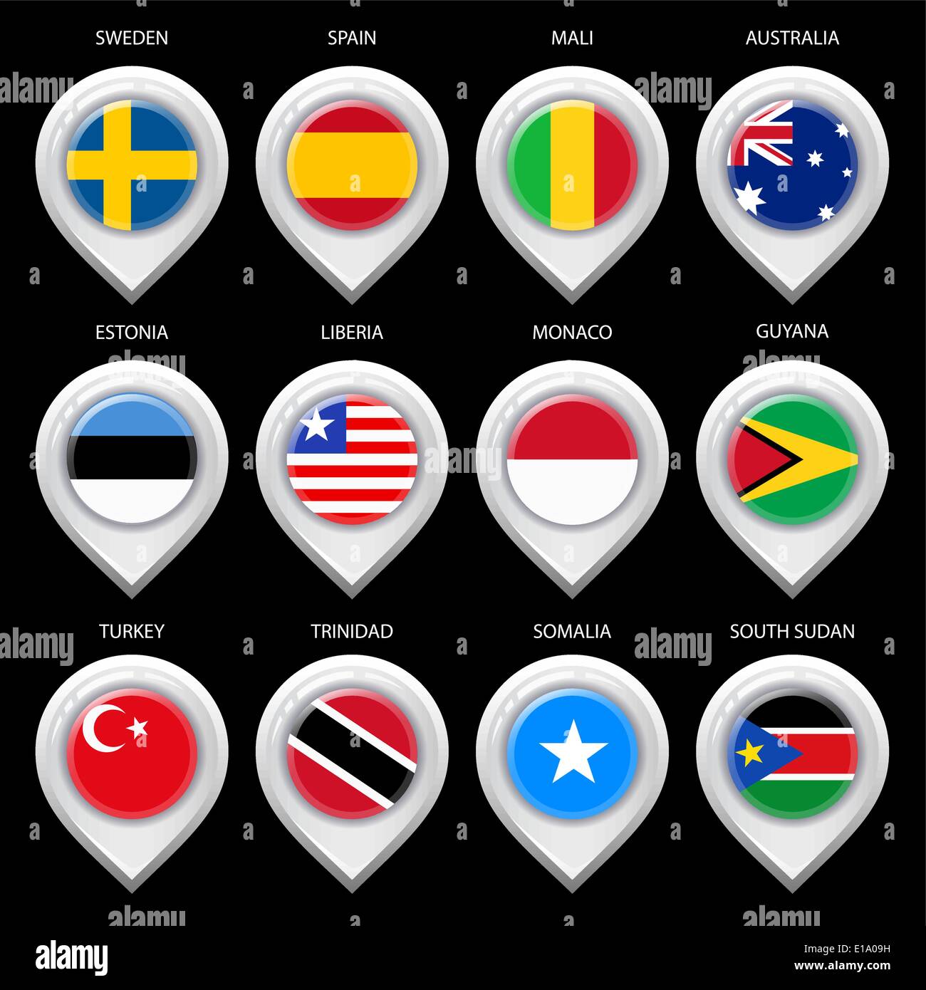 Flag world mapping icon 3d hi-res stock photography and images - Alamy