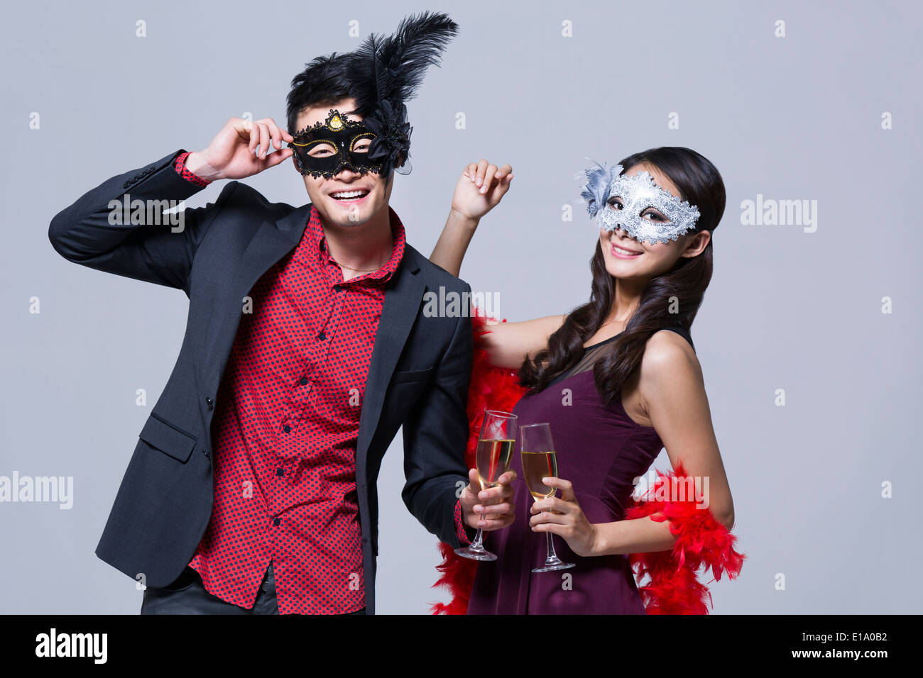 Young adults enjoying champagne party hi-res stock photography and ...