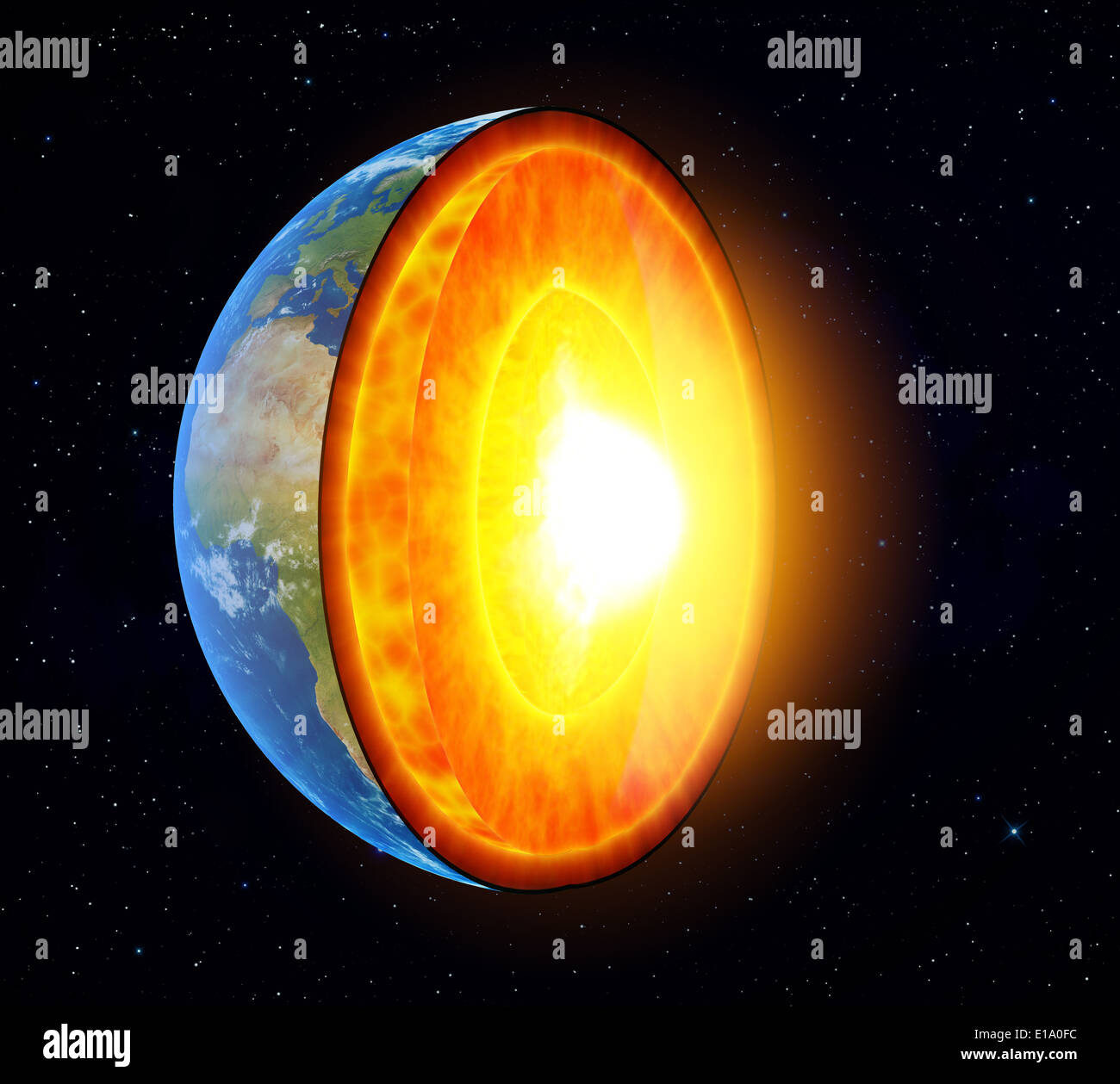Earth mantle core crust hi-res stock photography and images - Alamy