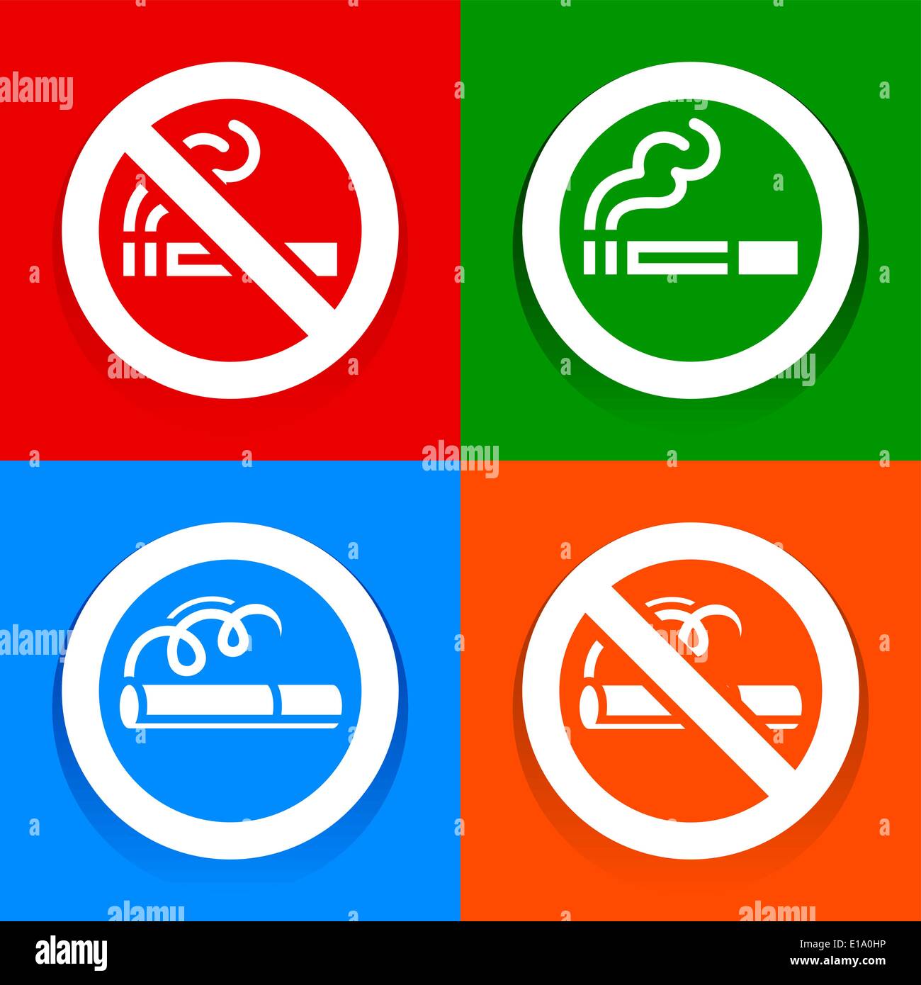 Stickers multicolored - No smoking area sign, vector illustration Stock ...