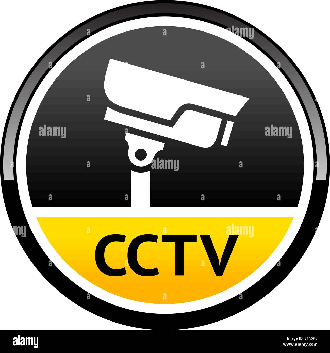 Warning Sticker for Security Alarm CCTV Camera Surveillance Stock ...