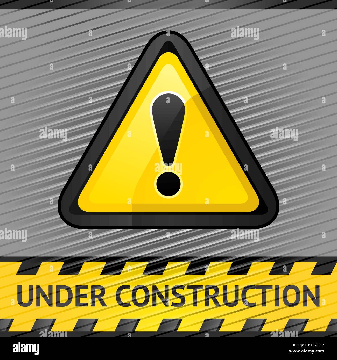 Symbol attention on silver metallic background Stock Vector Image & Art ...