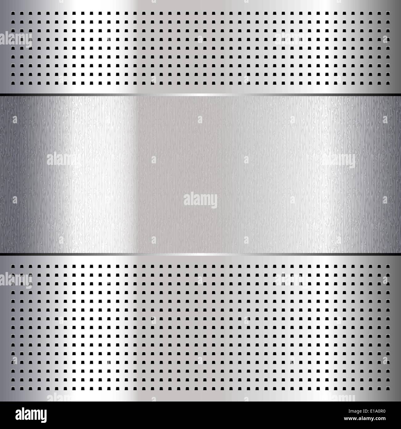 Metallic perforated chromium steel sheet, 10eps Stock Vector Image ...