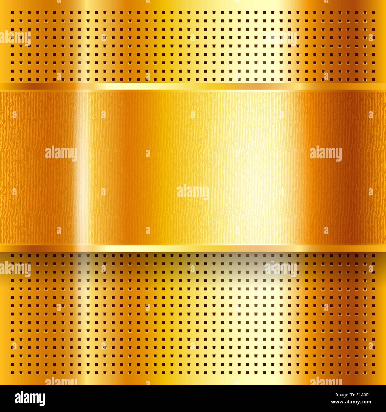 Metallic perforated golden sheet, vector illustration eps10 Stock ...