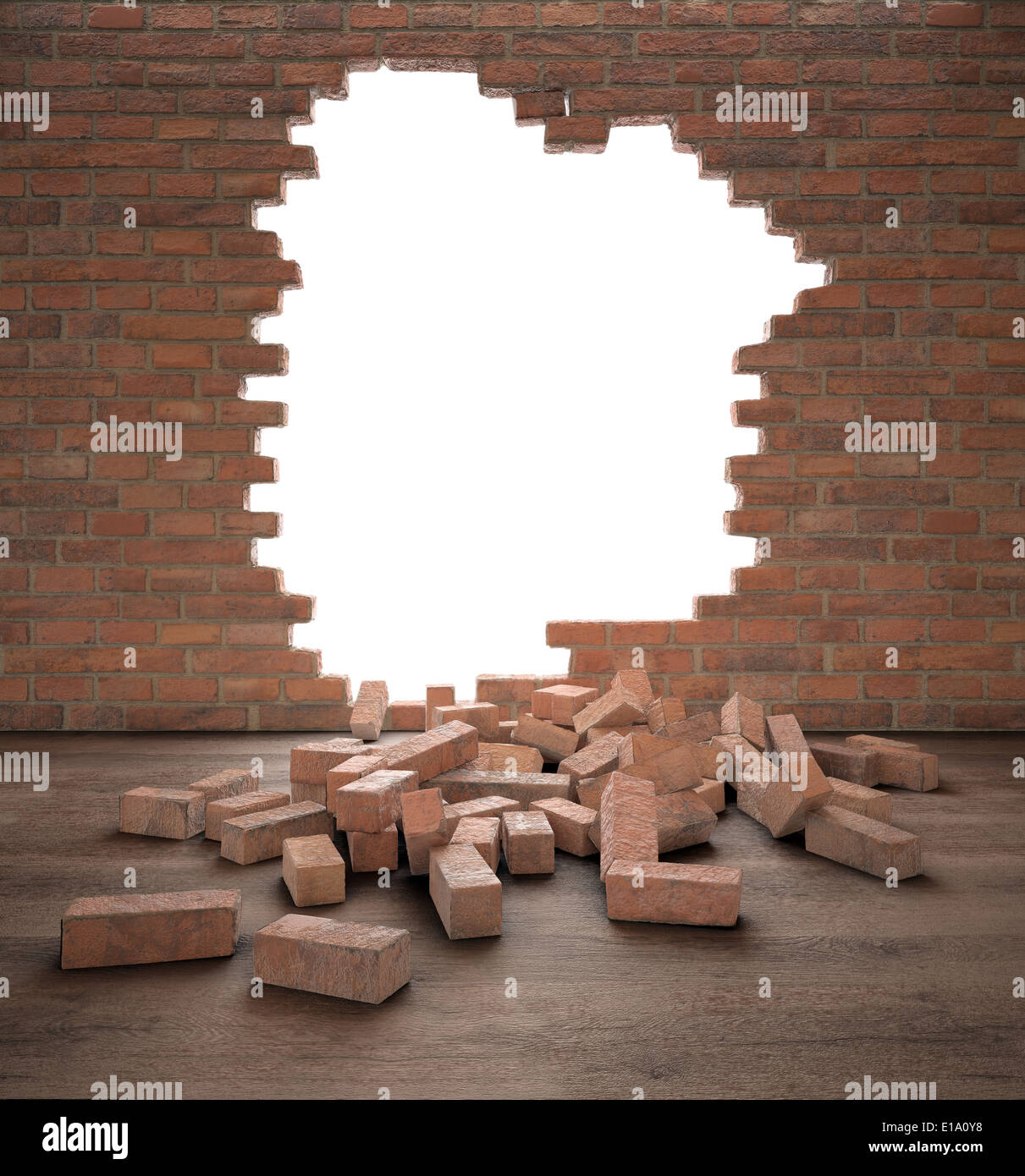 An opening in a brick wall Stock Photo - Alamy